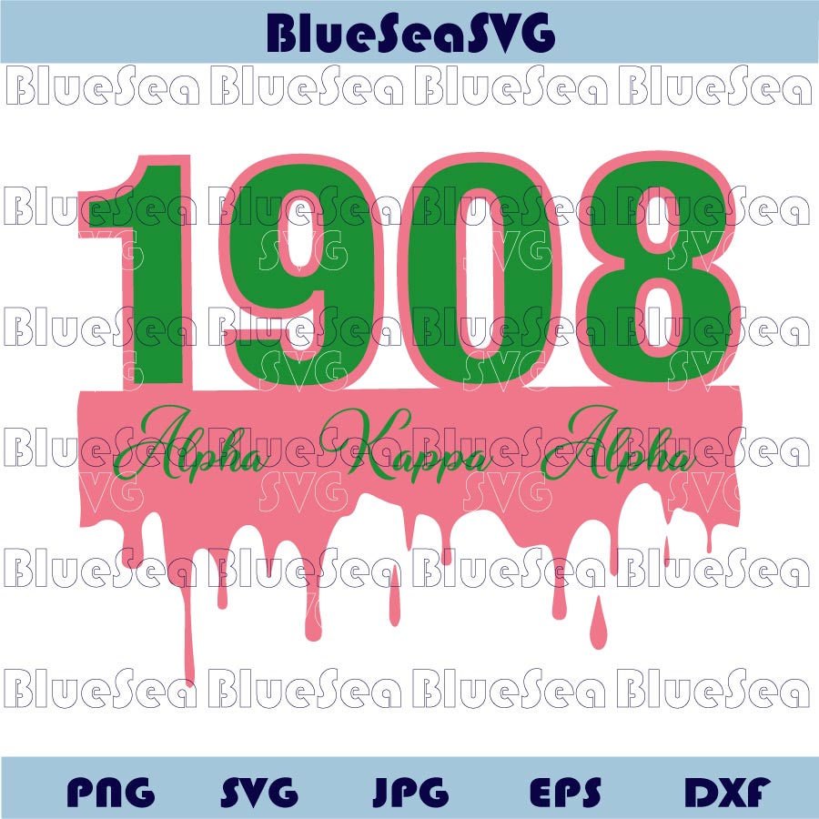 1908 Alpha Kappa Alpha Svg Graffiti AKA Sorority Svg Png