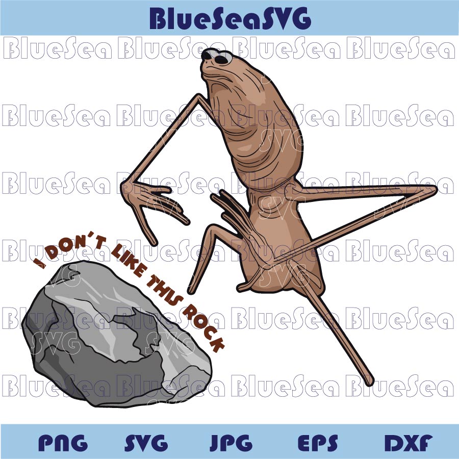 Brain Rot Svg Marcus The Worm Meme Svg I Don't Like This Rock Png