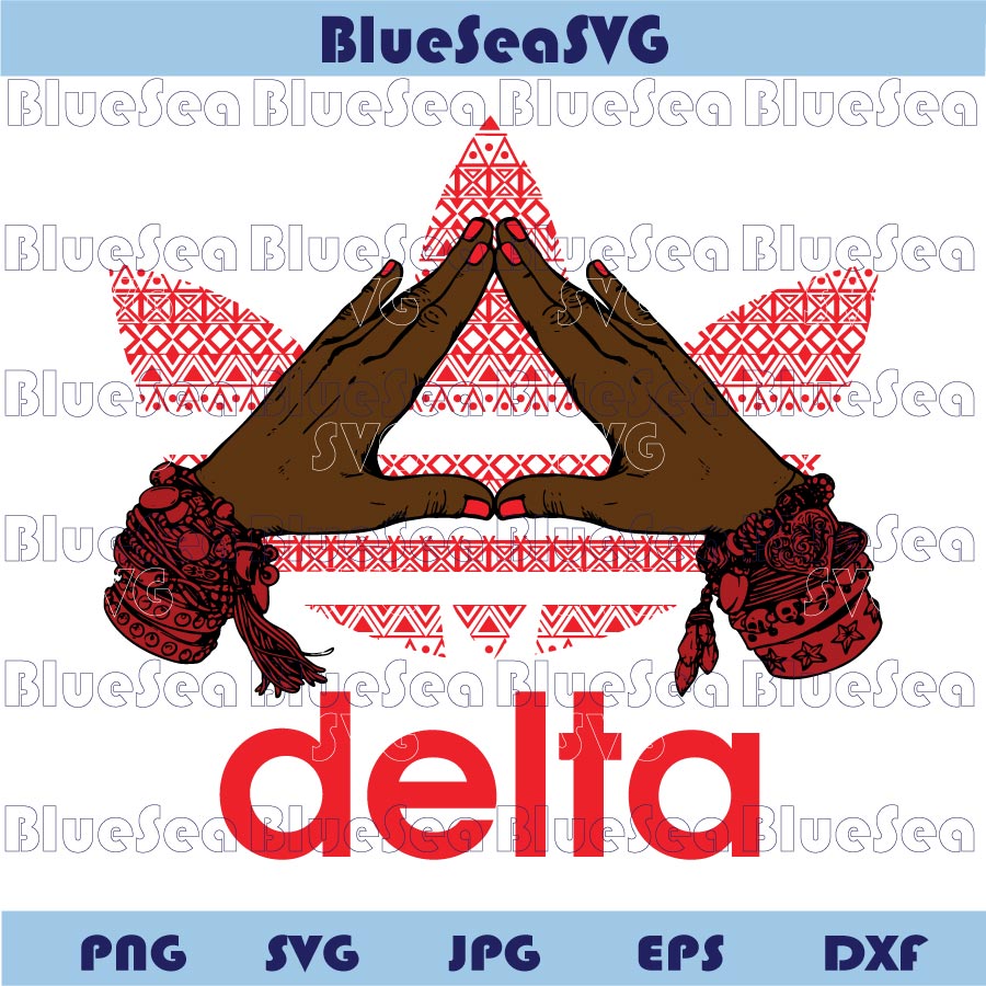 Delta Sigma Theta Svg Adidas Delta Hand Sign Png DST Sorority Svg