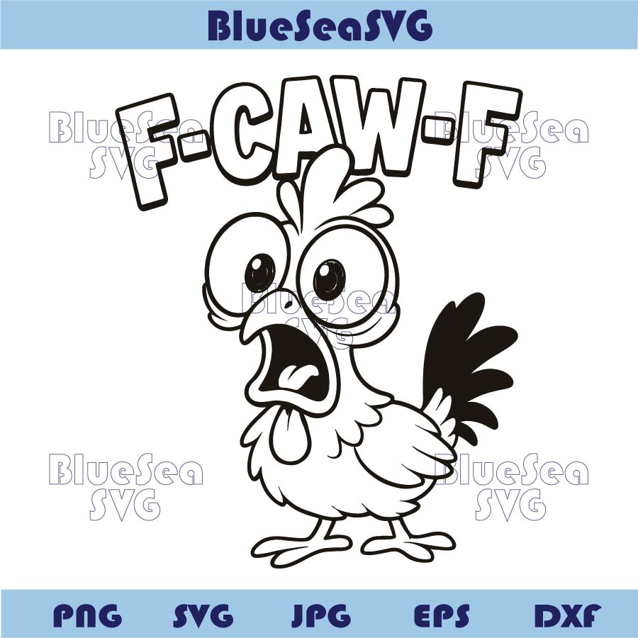 F-Caw-F Svg Cute Chicken Trendy Humor Svg Funny Meme Png