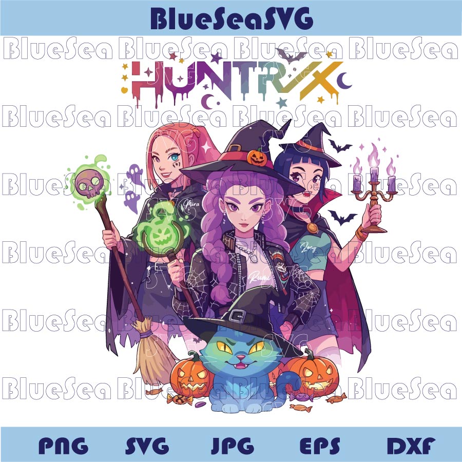 Huntrix Kpop Halloween Png Demon Hunter Halloween Huntrix Png