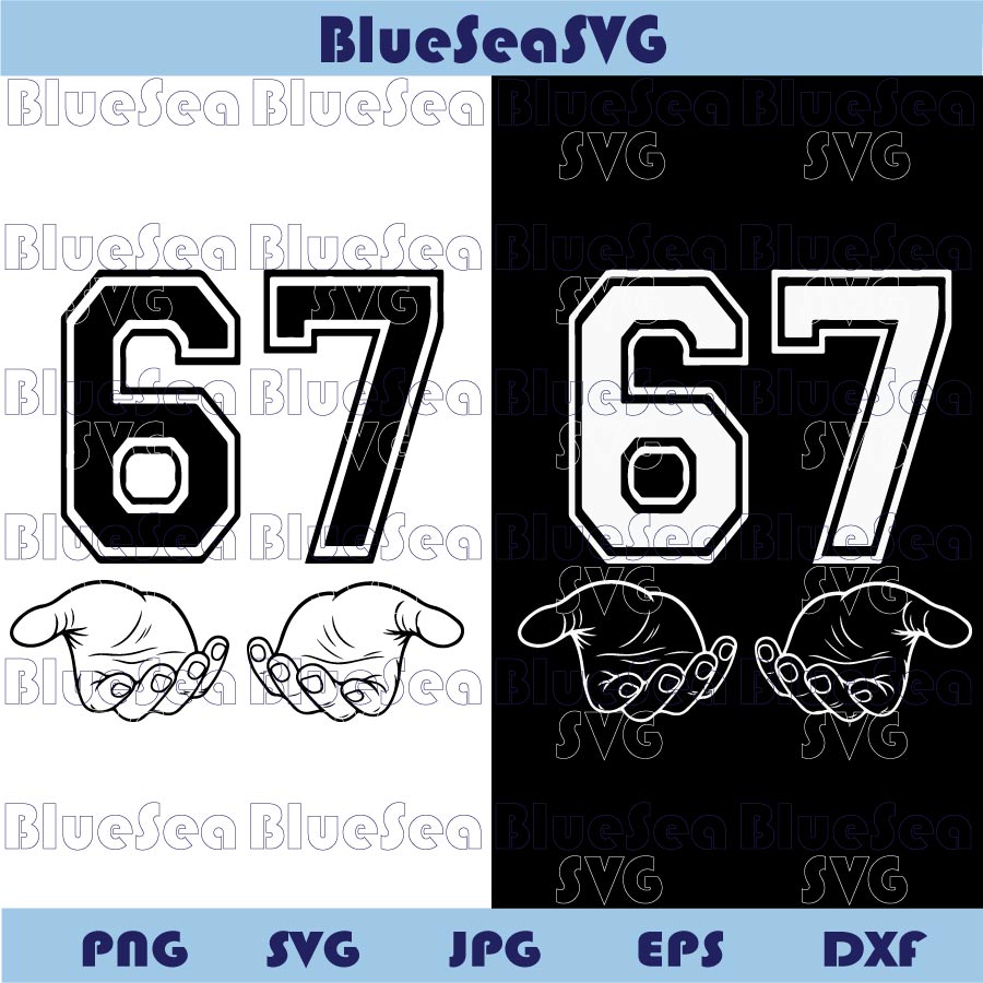Six Seven 6 7 Meme Svg Funny Hands 67 Png Viral Internet Humor Svg