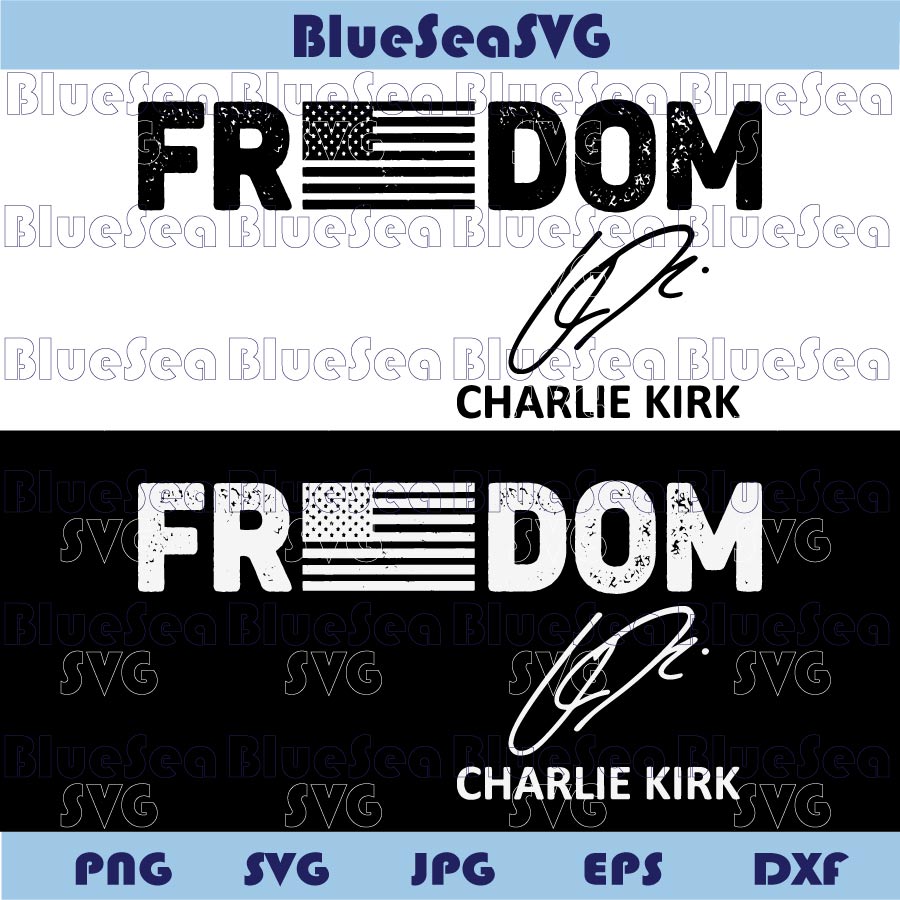 Freedom Svg Charlie Kirk Svg American Flag Png Justice for Charlie