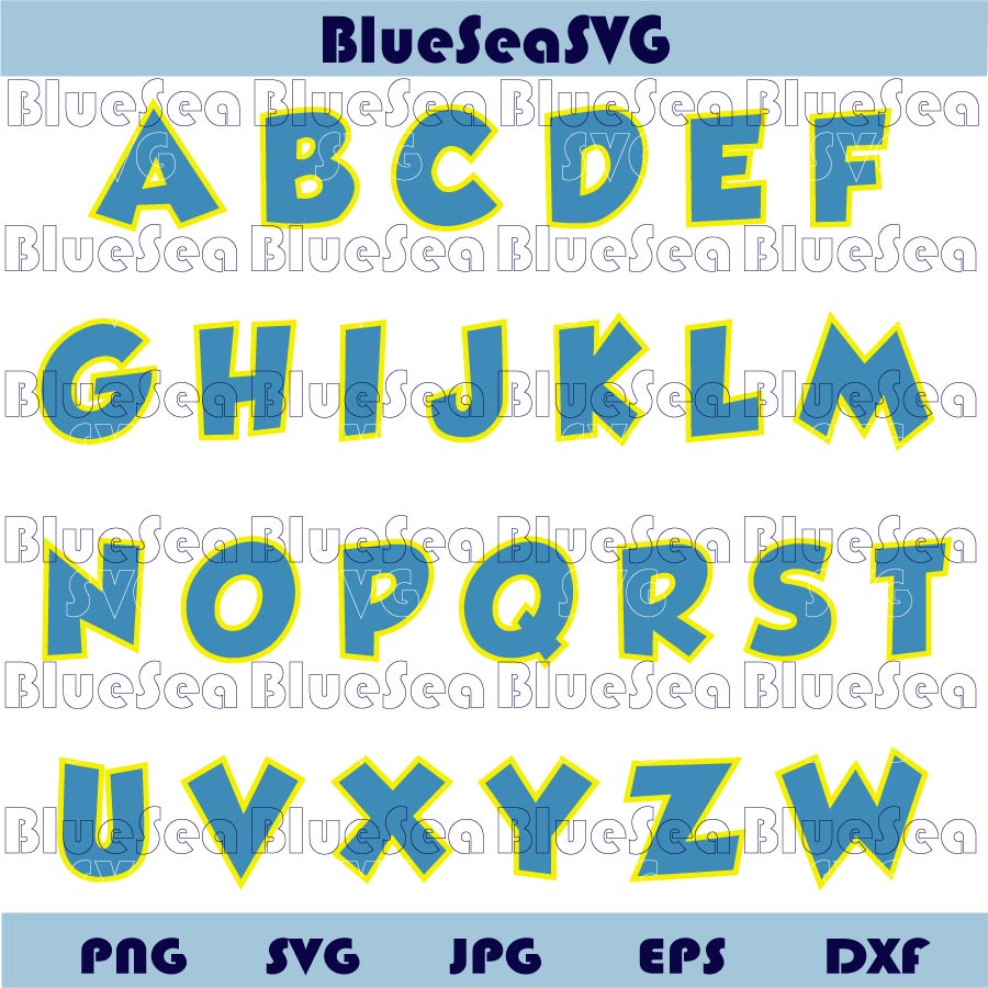Paw Patrol Font Full Alphabet Paw Patrol Svg Paw Patrol Letters Png