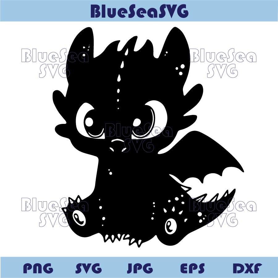 Toothless Svg Bundle Toothless Dragon Svg Night Fury Silhouette Dxf